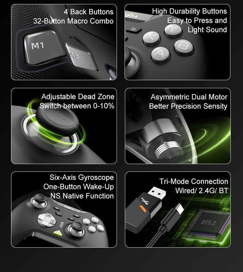 Jual PXN P5 Gamepads Wireless Bluetooth Gaming Controller PC Windows ...