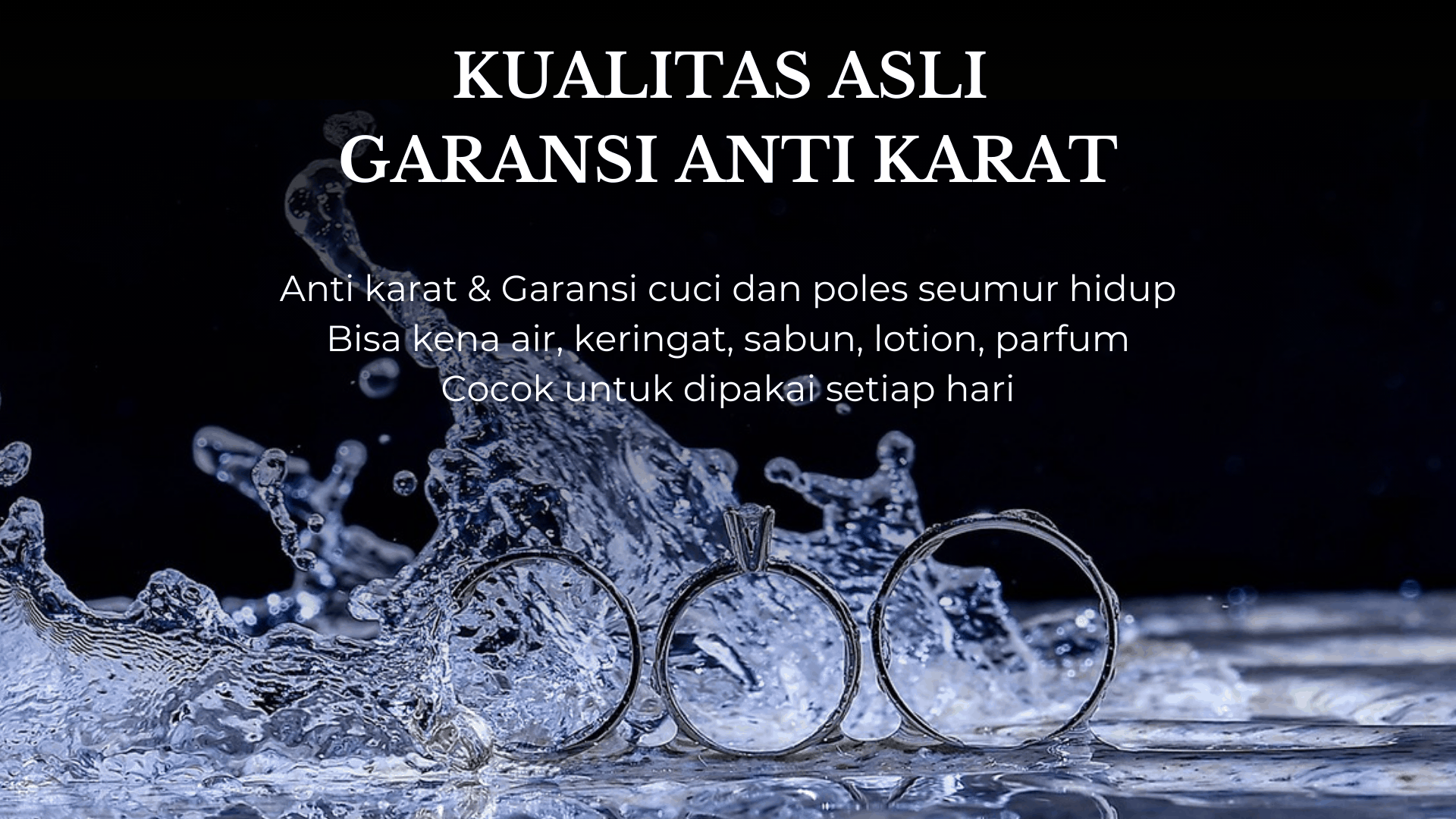 Jual Tiaria - Cincin Titanium Silver 950 Lapis Emas 18K Garansi Anti ...