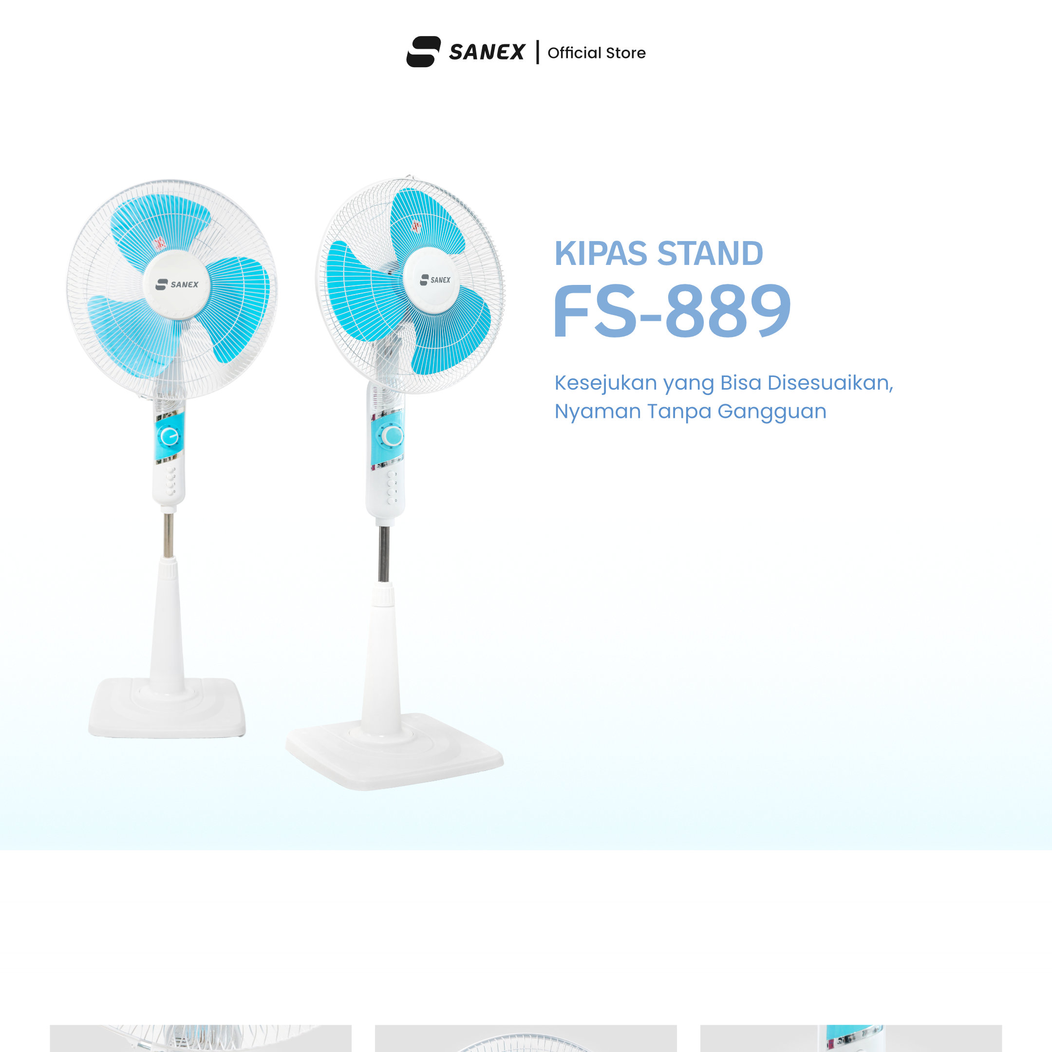 Jual SANEX Kipas Angin Standing Berdiri 16 Inch FS-889 | Shopee Indonesia