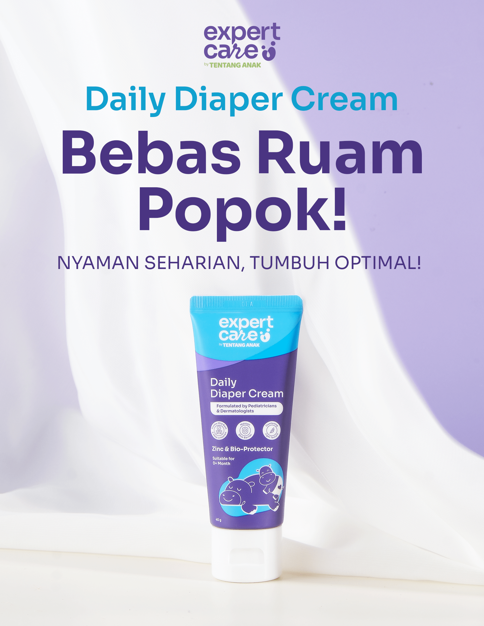 Jual Diaper Rash Cream Baby - Expert Care Daily Diaper Cream 40 g ...