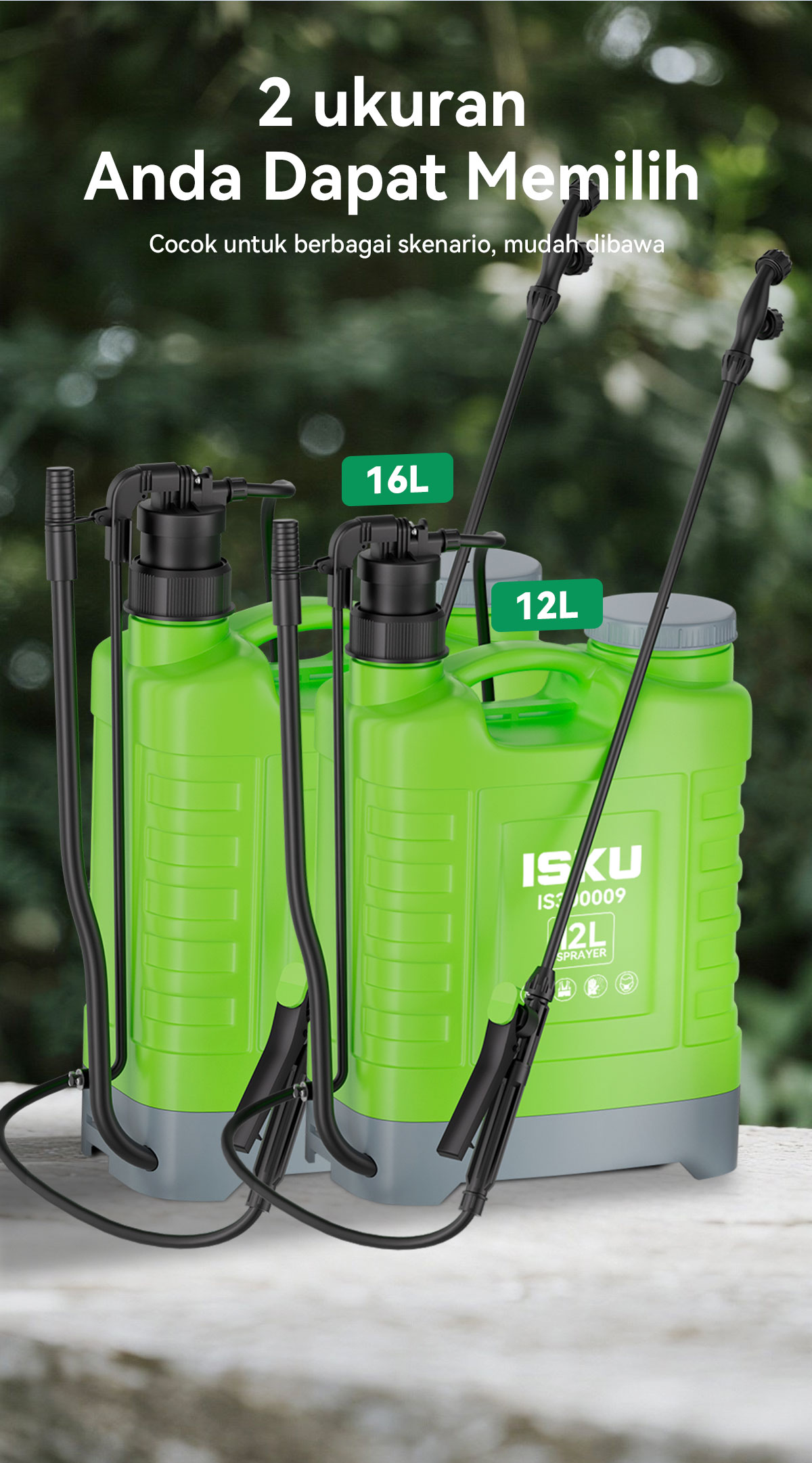 Jual ISKU Pressure Sprayer Multi Fungsi 16L Alat Semprot Tanaman 12 ...