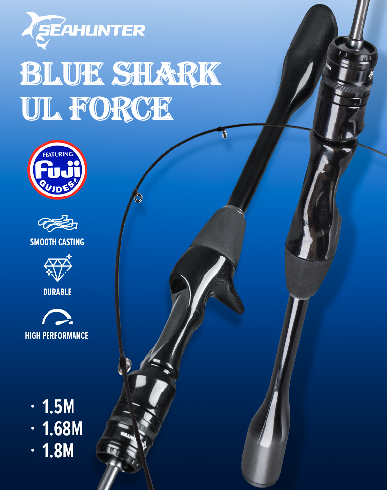 Jual [OFFICIAL]SEAHUNTER Blue Shark Joran Pancing BC Casting/Spinning, Cincin Panduan FUJI O,Max ...