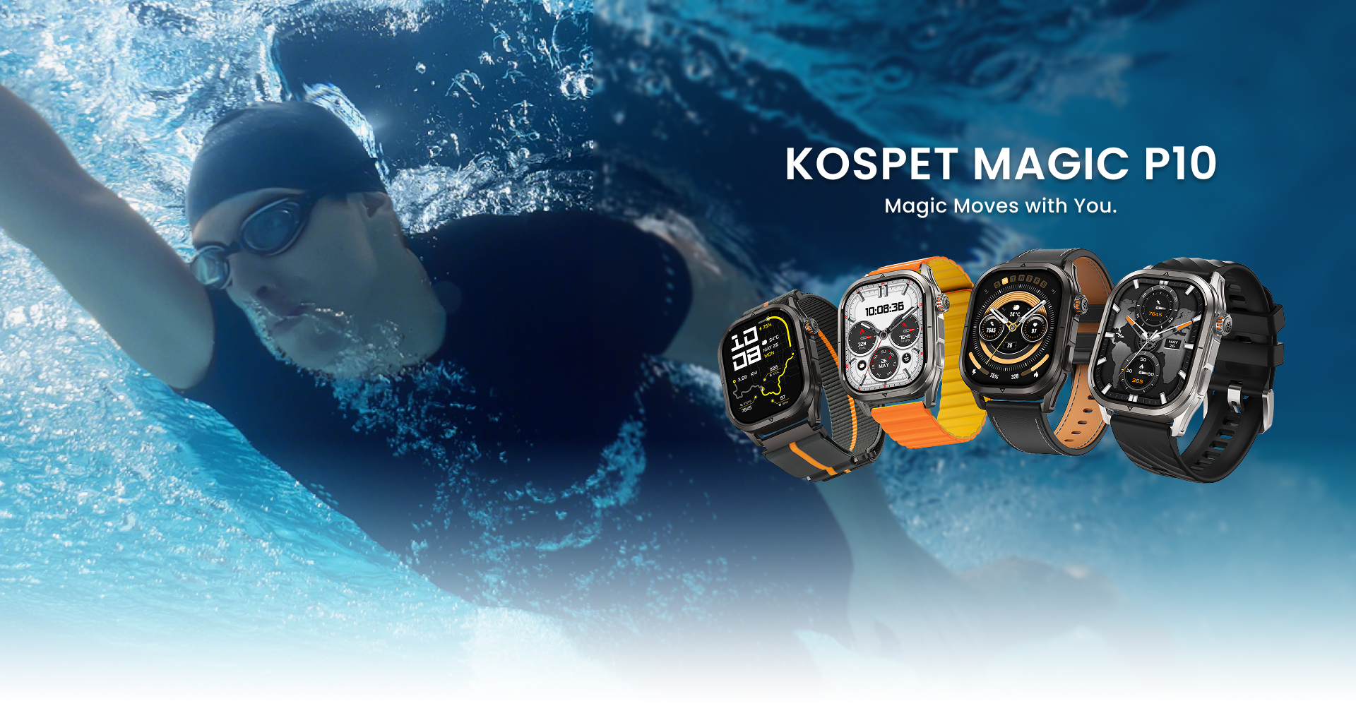 Jual Kospet Magic P10 Professional Sport Smartwatch GPS 1.96” Amoled ...