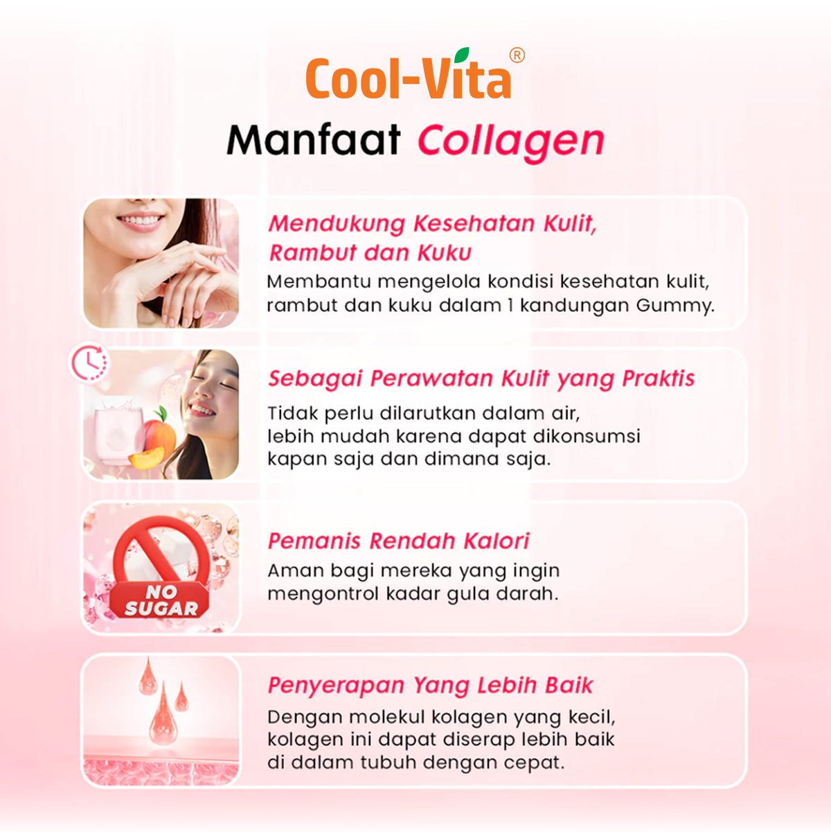 Jual Coolvita 1 Box Collagen Gummy - Suplemen Kolagen 120mg Manis dan Enak | Vitamin Cantik dari ...