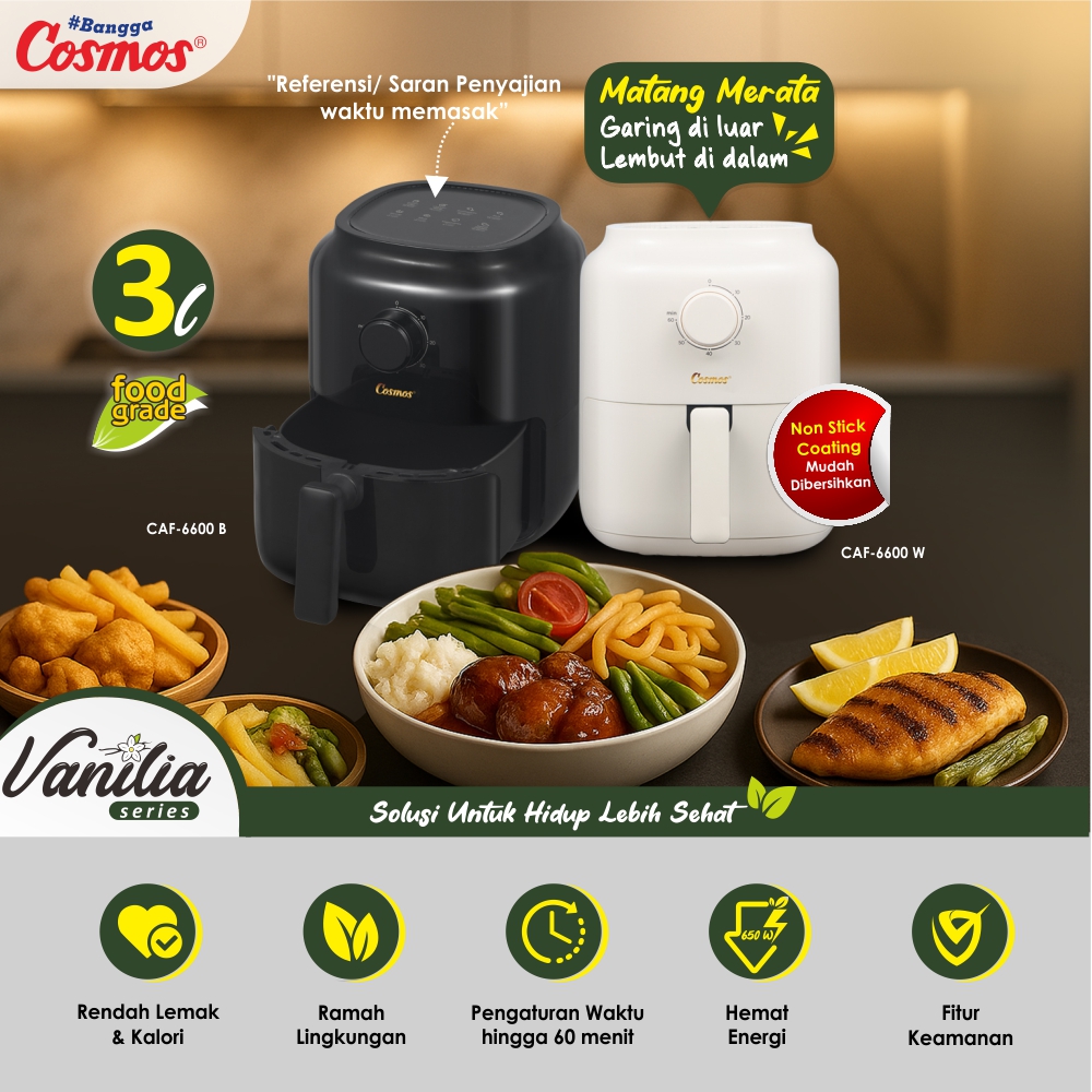 Jual Cosmos Air Fryer CAF-6600 Vanila Series - 3L | Shopee Indonesia