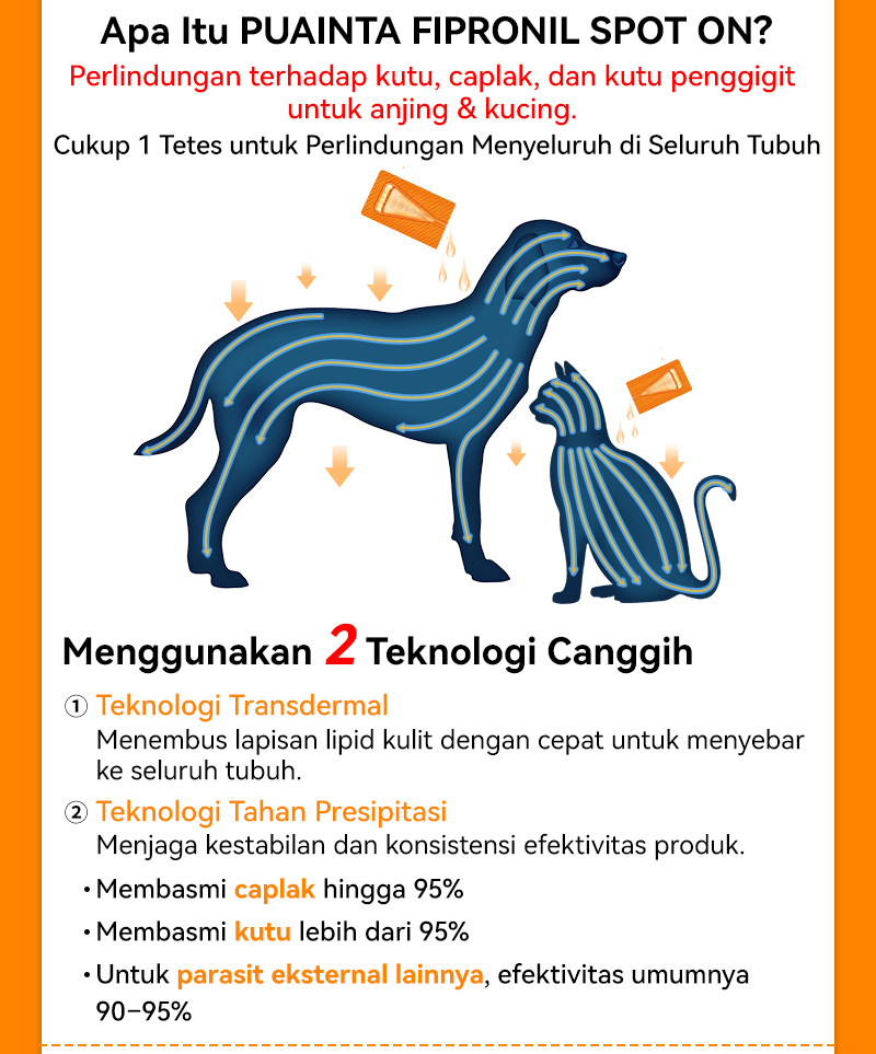 Jual PUAINTA Anti Kutu Kucing Dan Anjing Obat Cacing Kitten Puppy Hapus ...