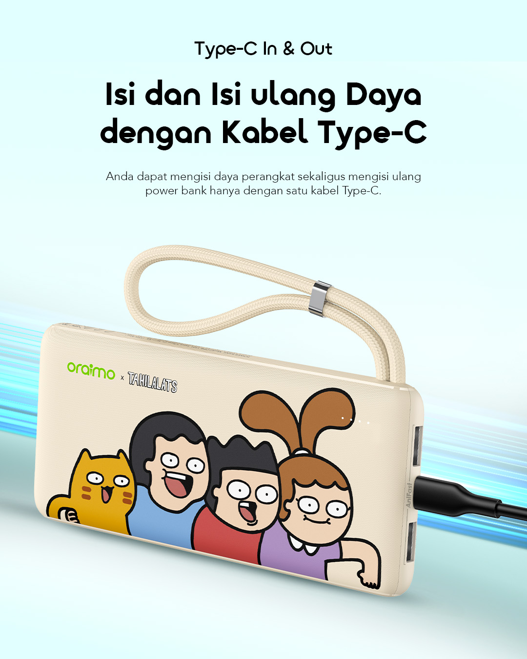 Jual oraimo x Tahilalats Powerbank Toast 15 Boost OPB-1101 Fast ...
