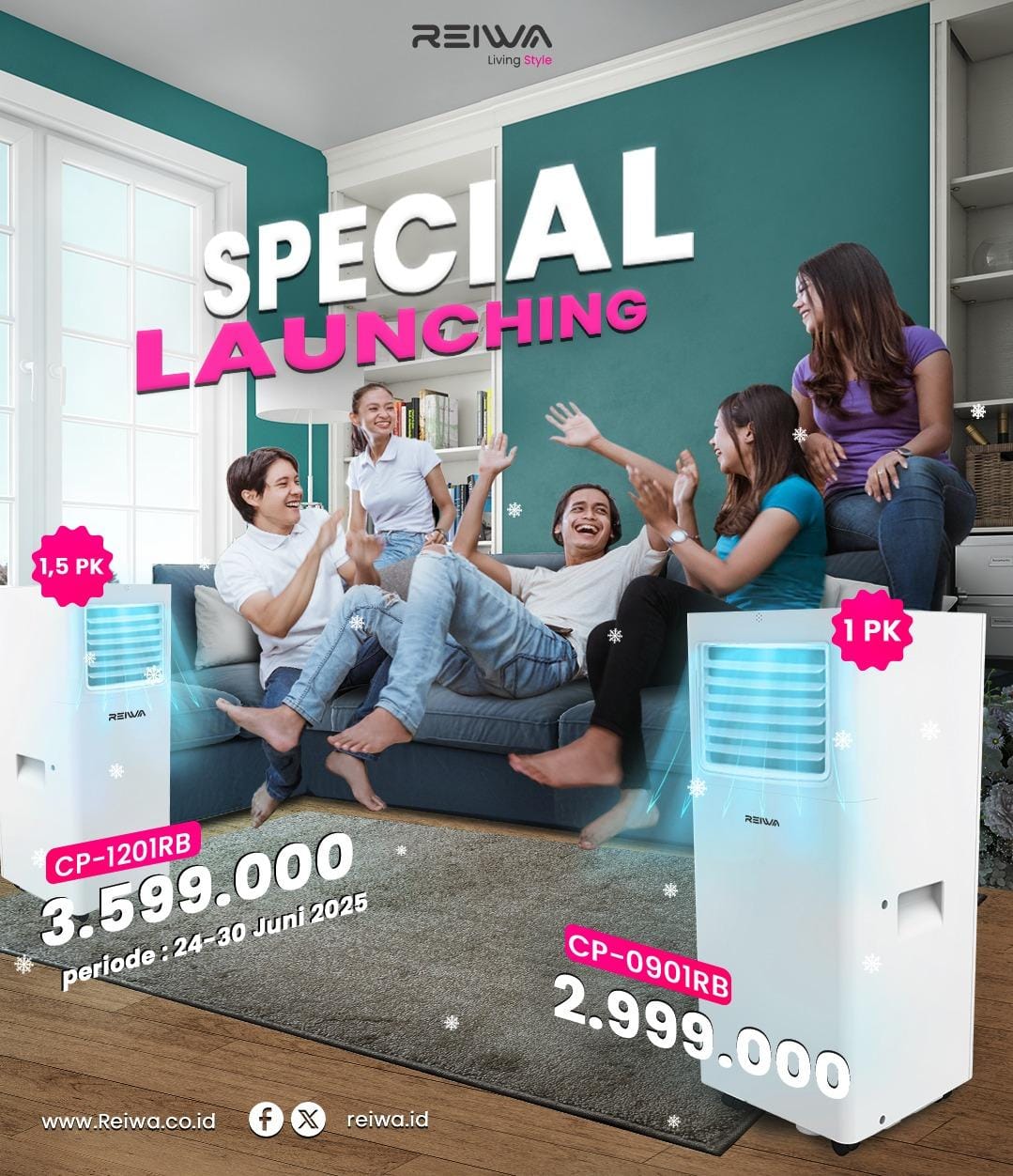 Jual REIWA AC Portable 1PK & 1.5PK Tanpa Instalasi - Dingin Instan ...