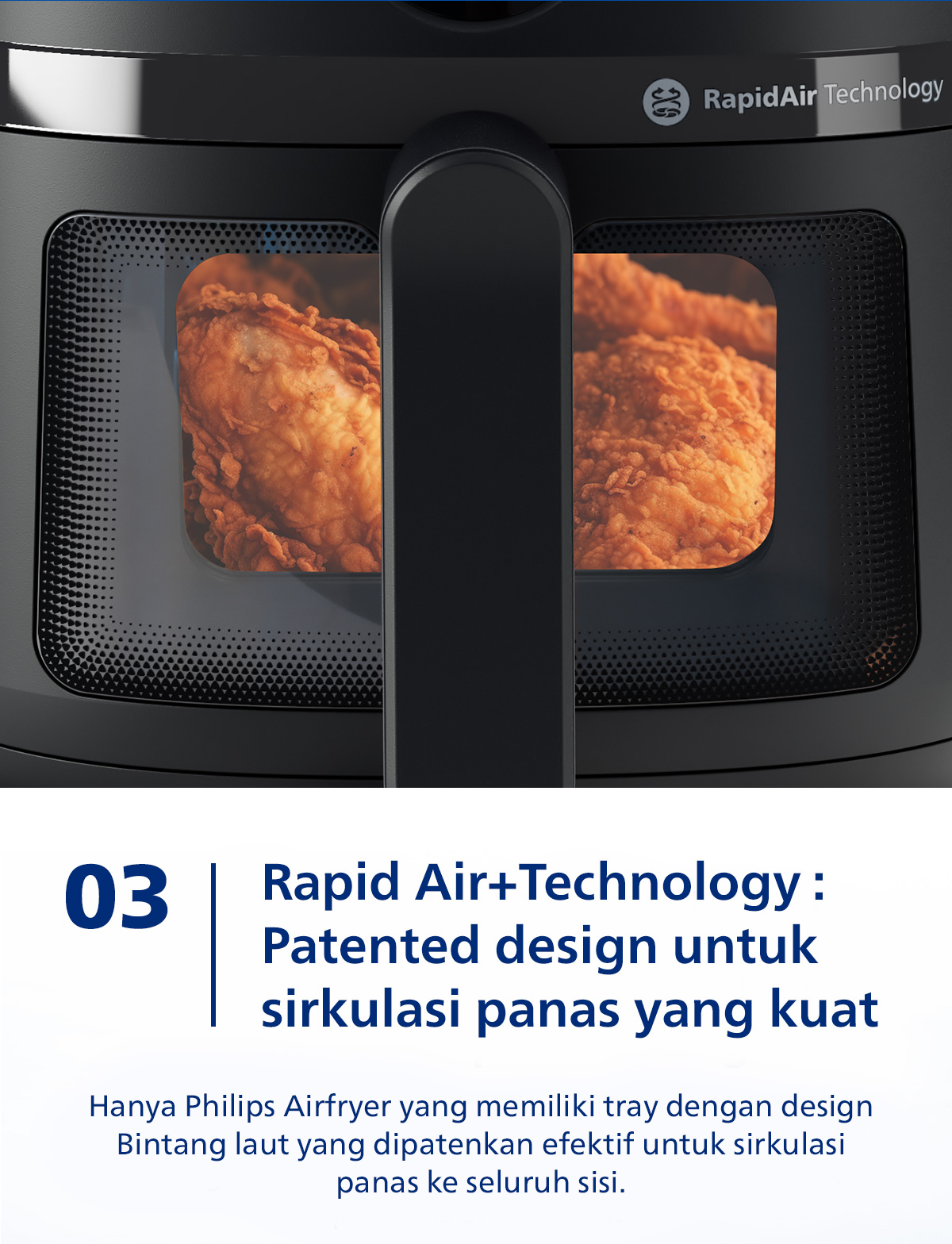 Jual BARU! PHILIPS Airfryer Low Watt 500W TRANSPARAN BEST CHOICE 4.2 LNA220/00 dengan jendela ...