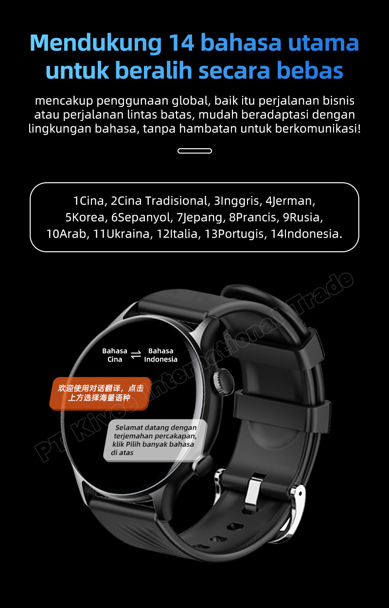 Jual HOT 2026 KIVEE Smartwatch KV-WAT14 Black With Bluetooth GPS 1.43 Amoled Sports Fitness 24h ...