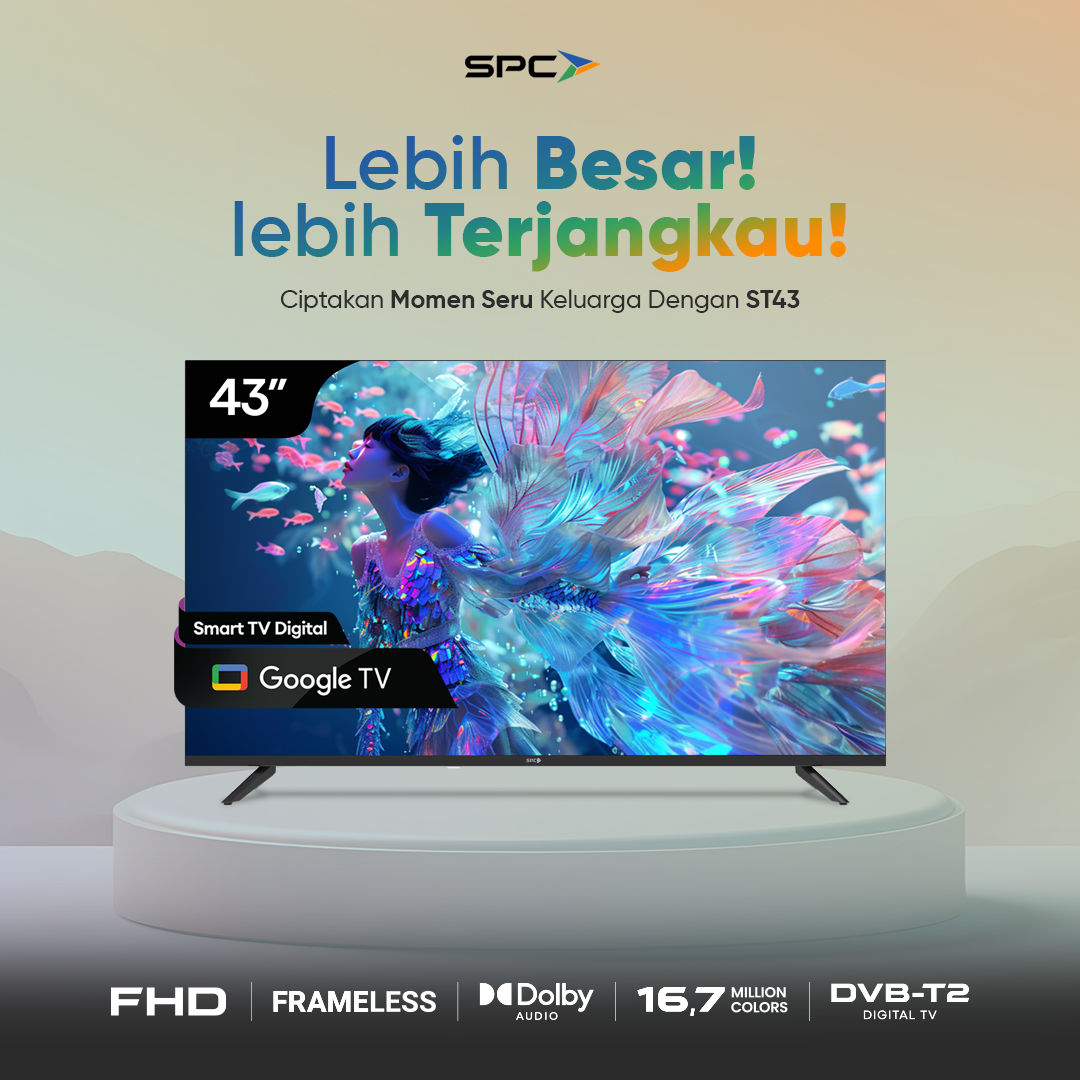 Jual SPC Smart TV 43 Inch - ST43 - Google TV43 inch FHD | Dolby Audio ...