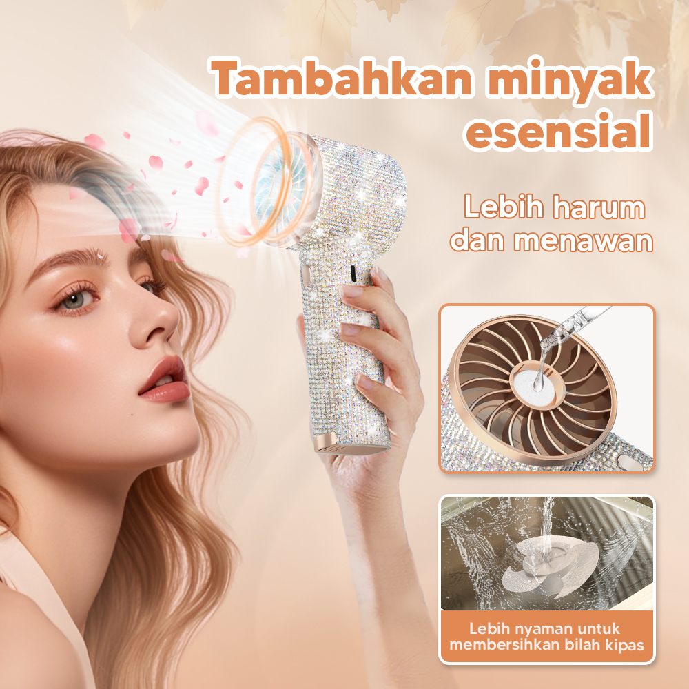 Jual BRAVHOM Kipas Angin dan Stiker 3600mAh Digunakan sebagai Powerbank ...