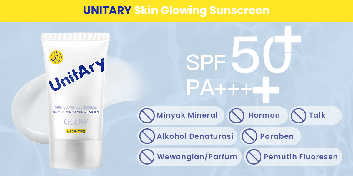 Jual 【Beli 1 Gratis 1】Unitary Skin Glowing Sunscreen SPF50+ PA++++ - untuk Kulit Kusam,Glow ...