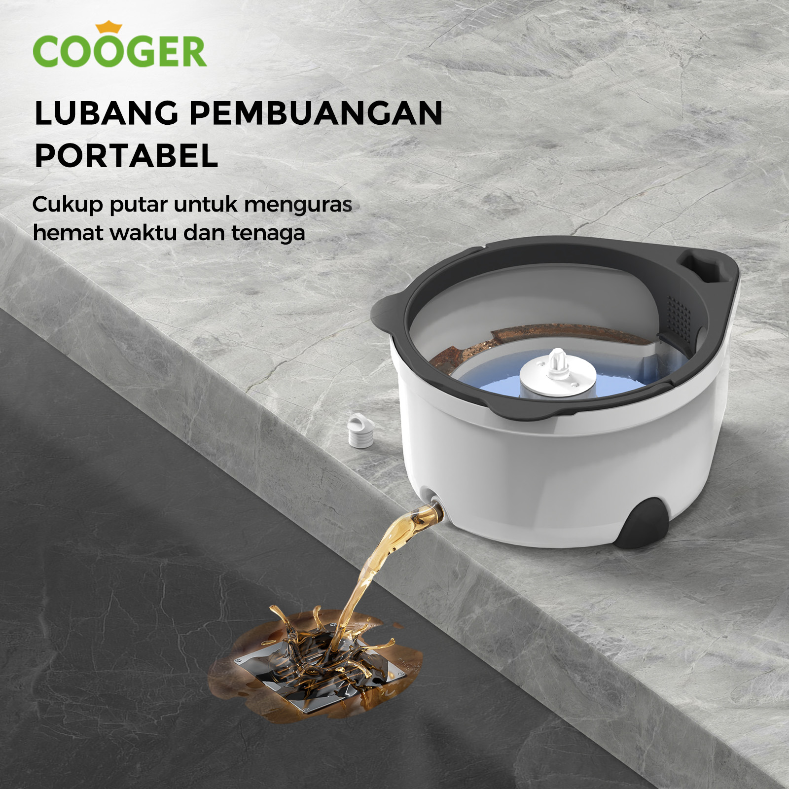 Jual COOGER Pel Baby Panda Pel Air Kotor & Bersih Terpisah Ember 2L ...