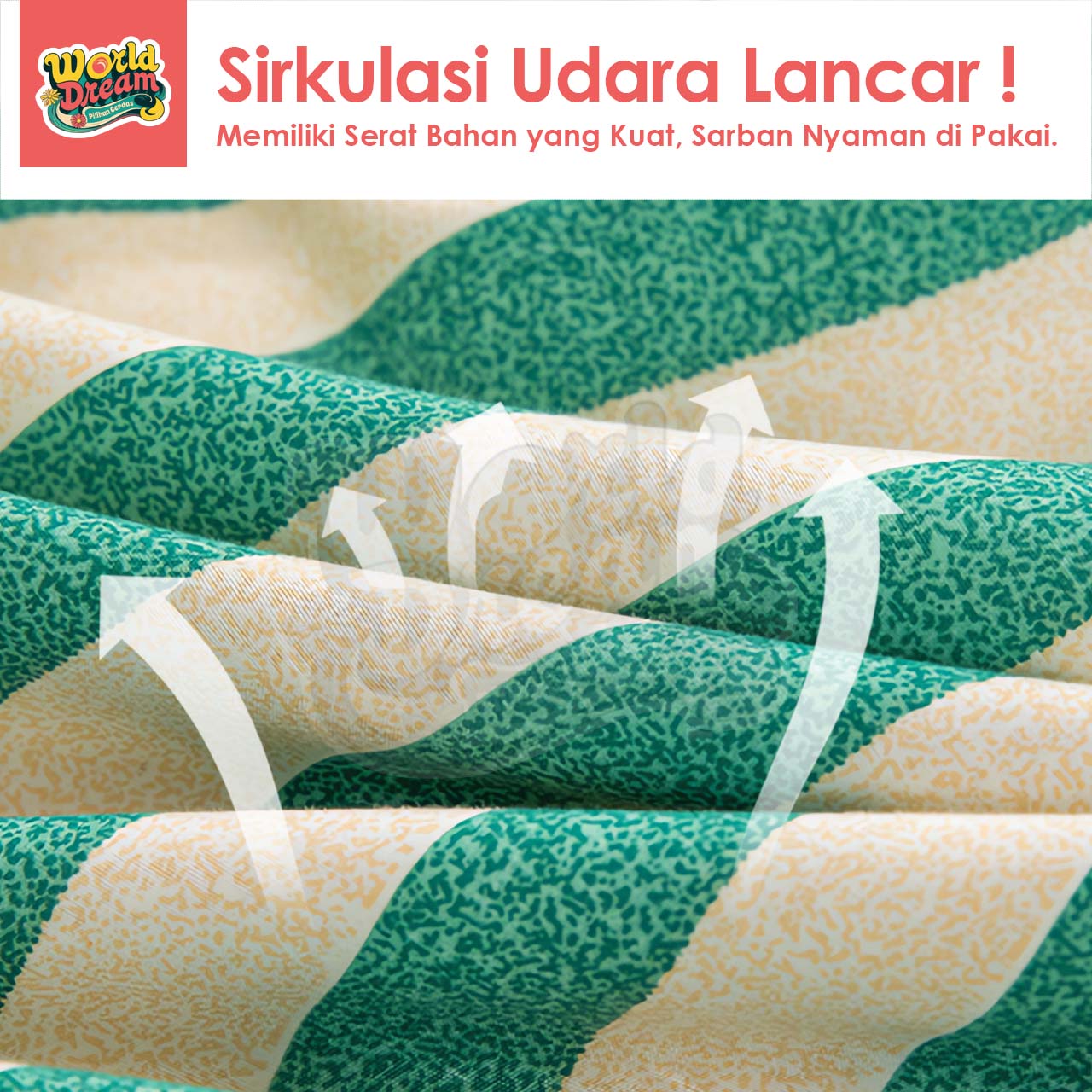 Jual Worldream Sarguntal Sarung Bantal Sarung Guling Motif Random Bahan ...