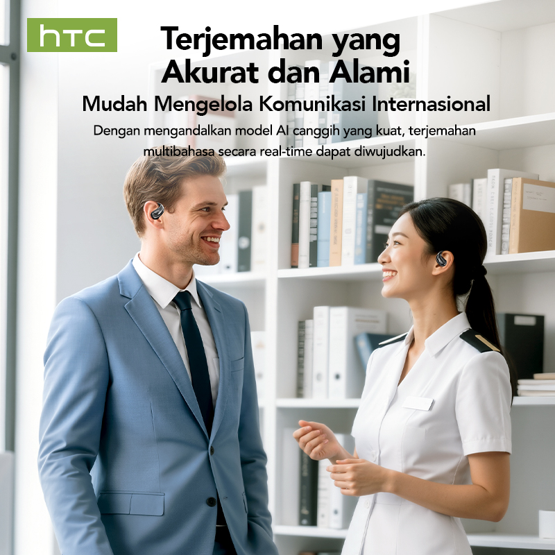 Jual HTC NE22 OWS/TWS 2-In-1 AI Translation Headphones 134 Languages HIFI Peralihan gratis Bone ...