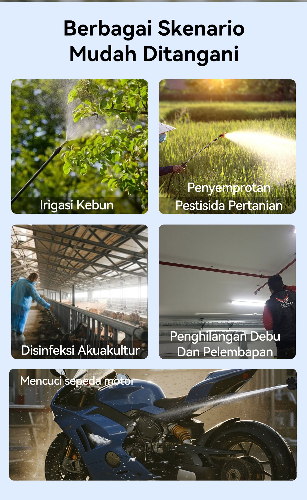 Jual ISKU Pressure Sprayer Multi Fungsi 16L Alat Semprot Tanaman 12 ...