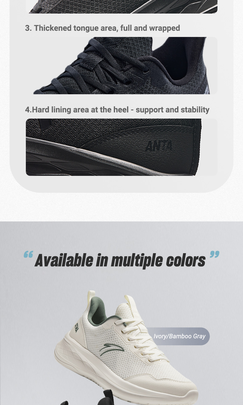 Jual ANTA Sepatu Lari Pria Sepatu Olahraga Sepatu Sneakers Pria Men Running Shoes 9124B5513 ...