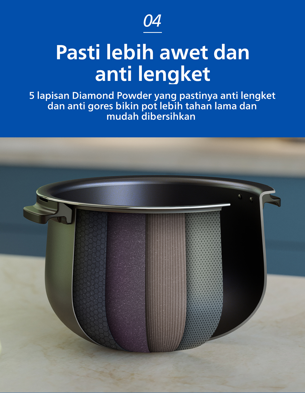 Jual Philips Rice Cooker Magicom 1.8 L - 3000 Basic Series HD3210/30 ...