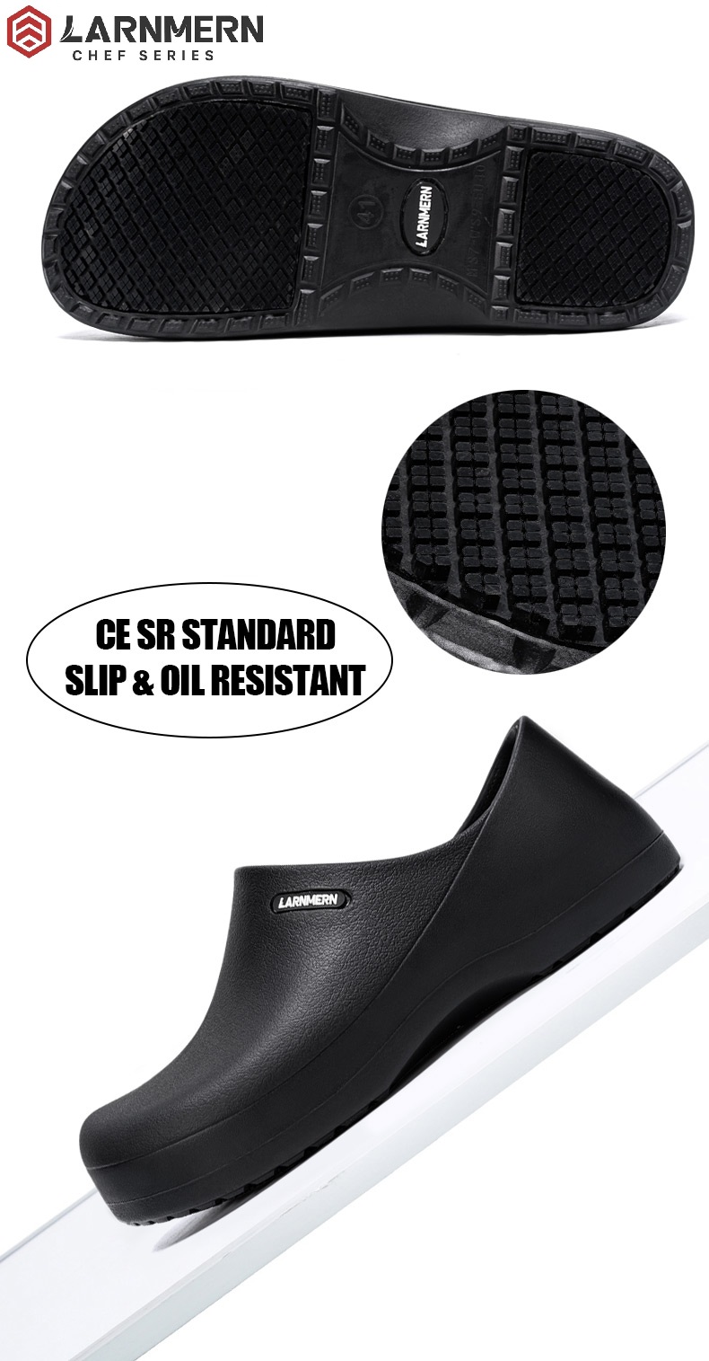 Jual LARNMERN Sepatu Kitchen Chef Shoes Safety Shoes Anti Slip Ringan ...