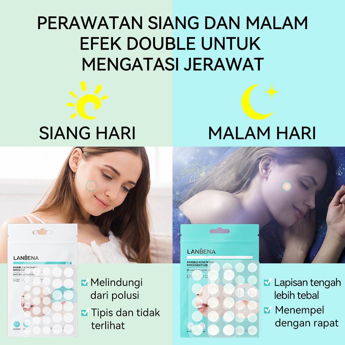 Jual [NEW] Lanbena Acne Pimple Patch Obat Jerawat Masker Jerawat ...