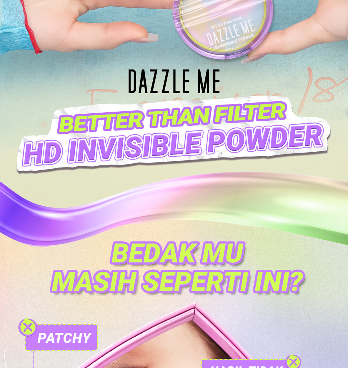 Jual [BPOM] DAZZLE ME Better Than Filter HD Invisible Powder Loose ...