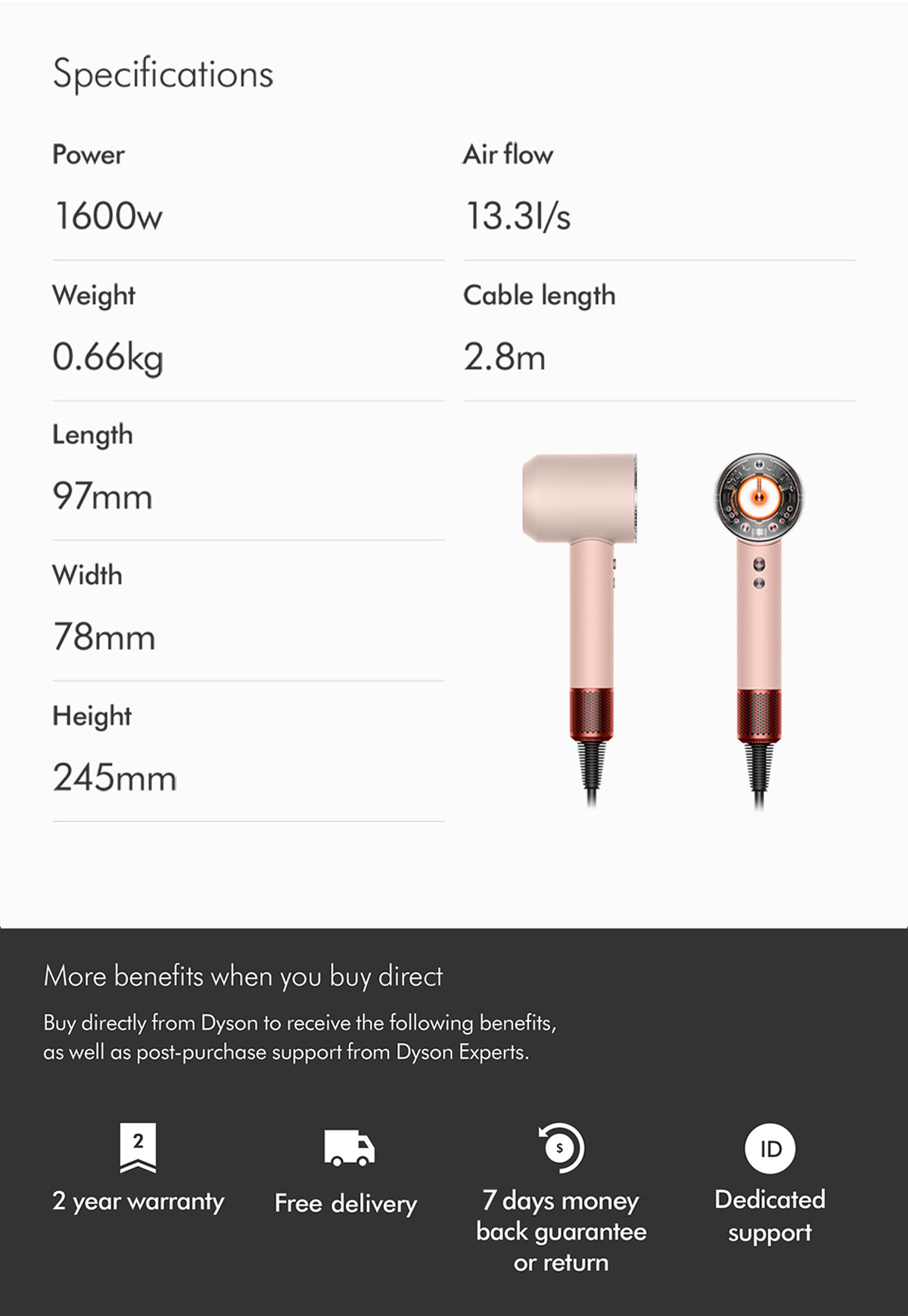 Jual Dyson Supersonic ™ Nural Hair Dryer HD16 (Sakura Cherry ...
