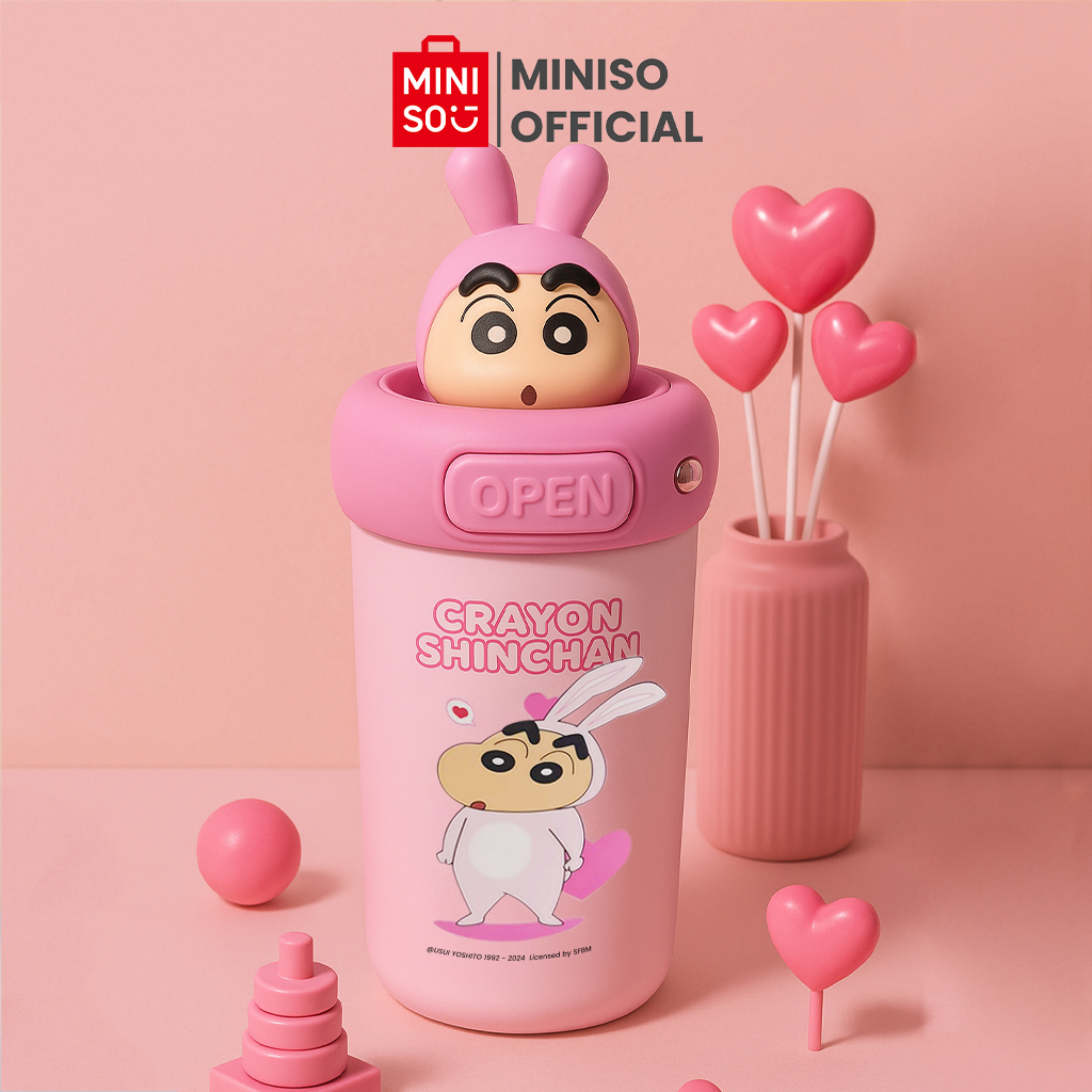 Jual MINISO Crayon Shinchan Collection Flip-Top Insulated Bottle 600mL ...