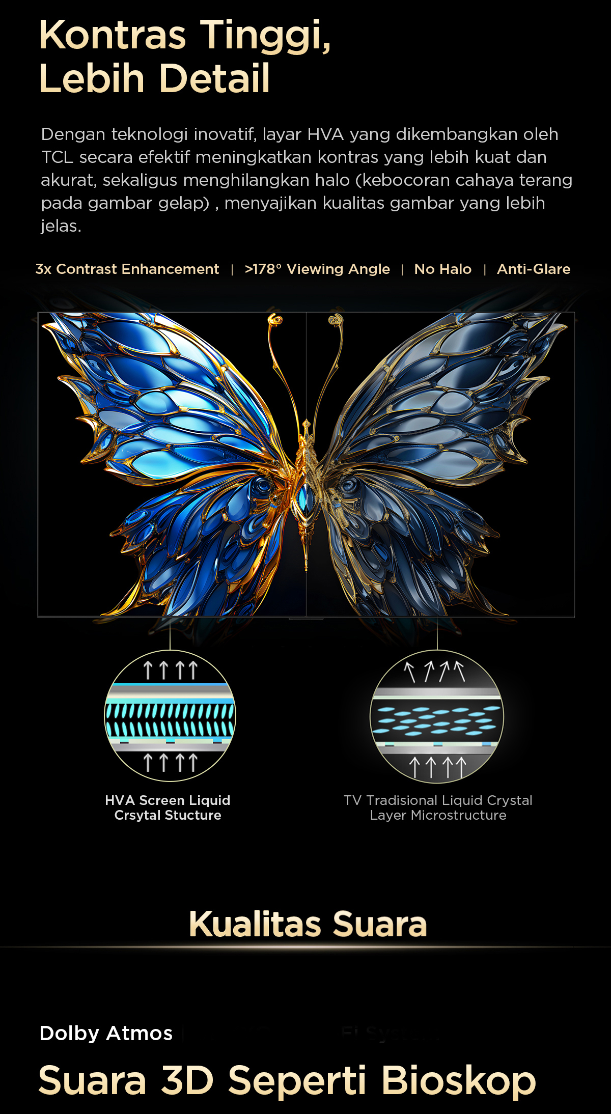 Jual TCL Next Gen QLED 50 inch T6C - 4K Google TV - HVA Panel - HDR 10+ - Dolby Vision & Atmos ...