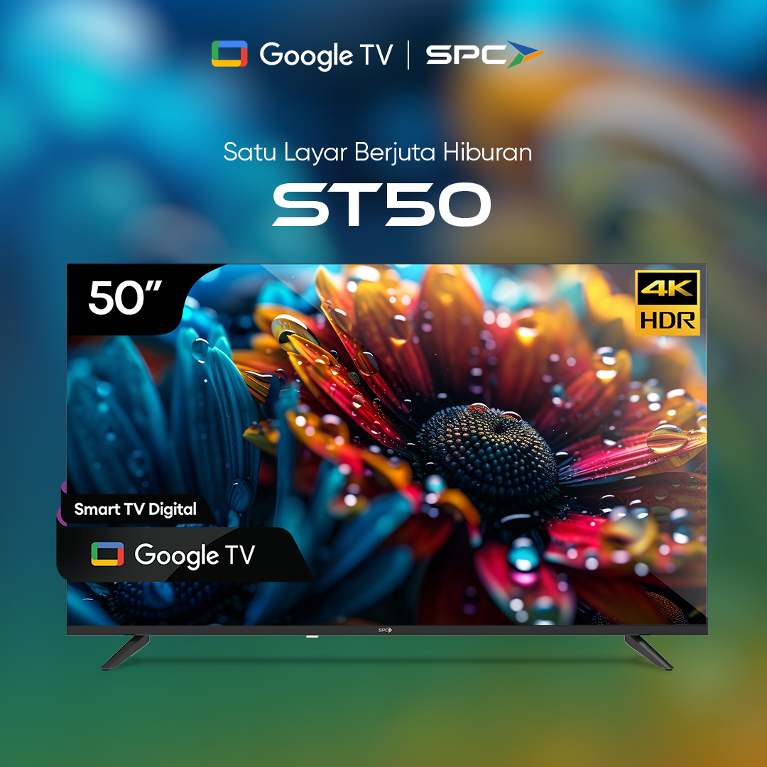 Jual SPC Smart TV 50 inch - ST50 Google TV 4K UHD | Dolby Audio ...