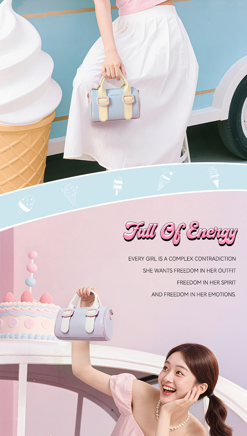 Jual [Puff Ice Cream Bag] BOSTANTEN Tas Selempang Wanita Tas Tangan ...