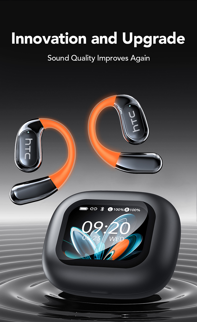 Jual HTC NE27 True wireless Bluetooth earphones V6.0 Headset terjemahan AI OWS TWS Open Ear ...