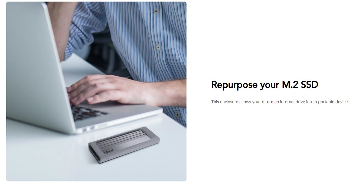 Jual Lexar E300 SSD Enclosure M.2 NVMe PCIe External Case USB 3.2 Gen2 ...