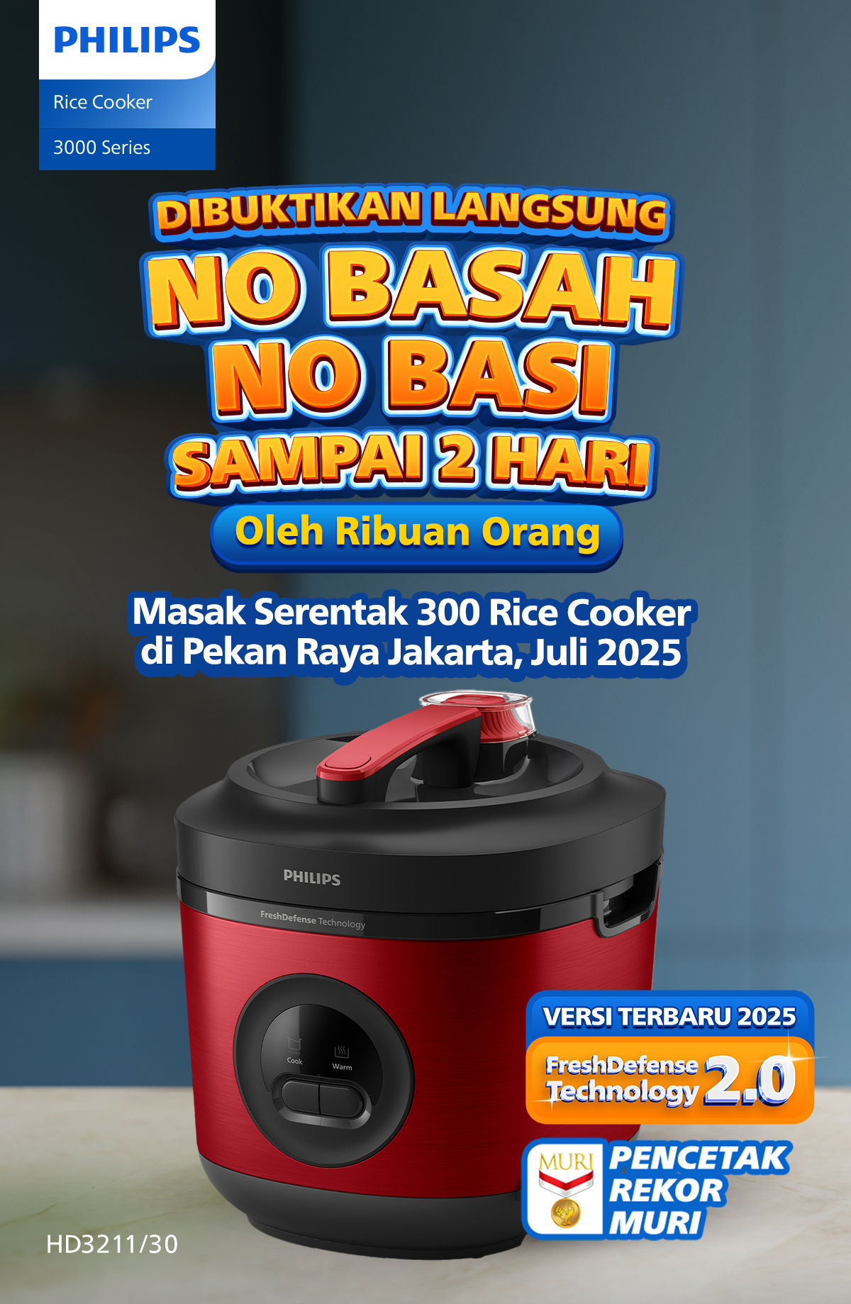 Jual Philips Rice Cooker Magicom 1.8 L - 3000 Premium Series HD3211/30 ...