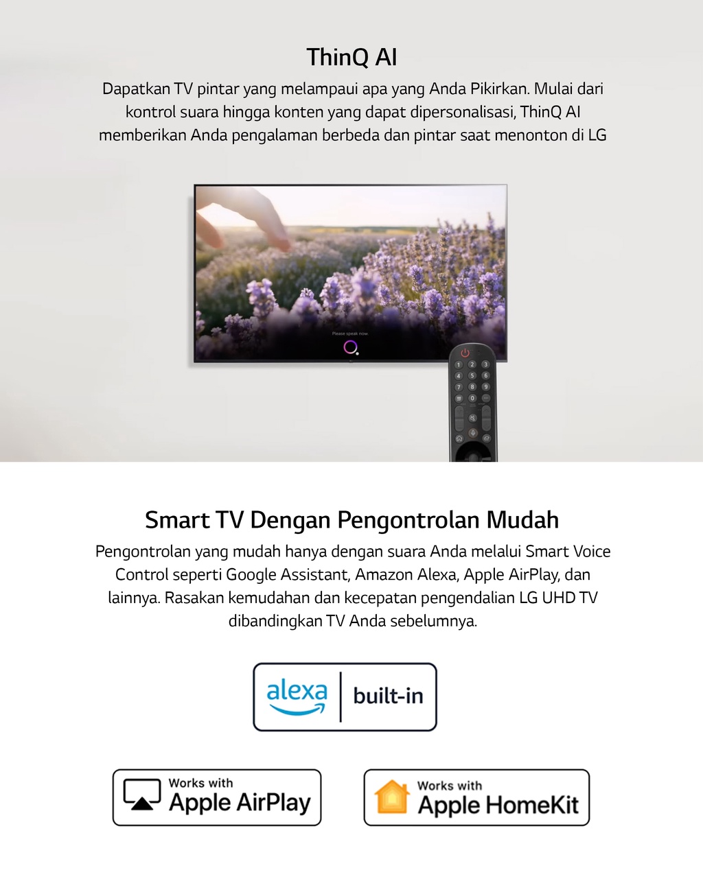 Jual LG Televisi / SMART TV UHD 4K 55" - 60Hz Dengan AI ThinQ HDR10 ...