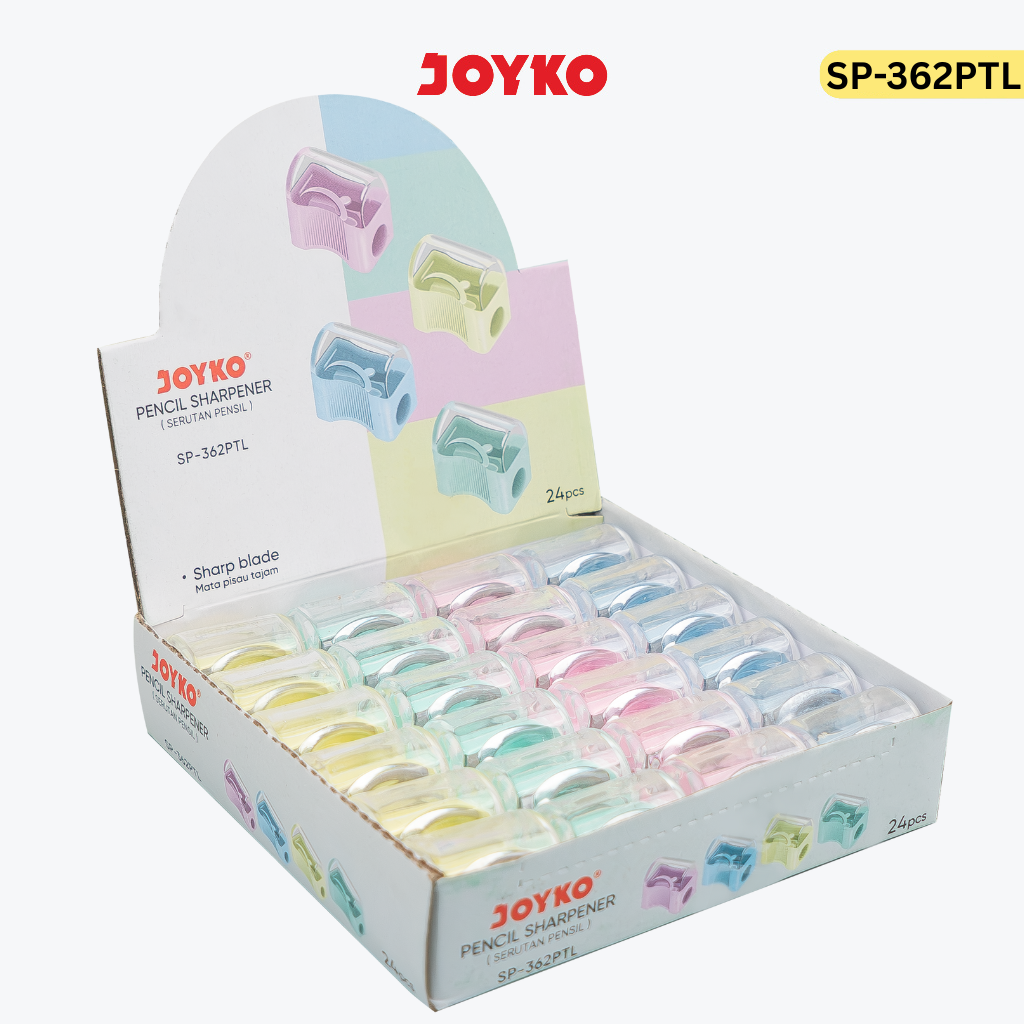 Jual JOYKO Sharpener Rautan 1 Pack SP-362PTL Isi 24 Pcs | Shopee Indonesia