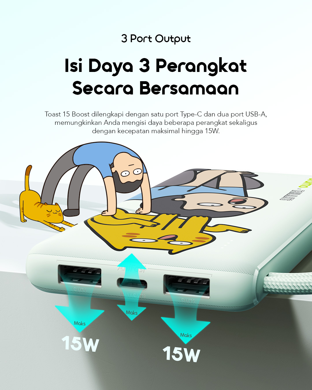 Jual oraimo x Tahilalats Powerbank Toast 15 Boost OPB-1101 Fast ...
