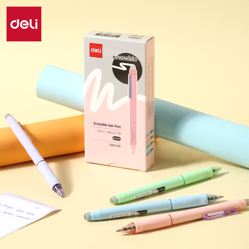 Jual Deli Erasable Gel Pen / Pulpen Gel Bisa Dihapus Pena 0.5 mm Desain ...
