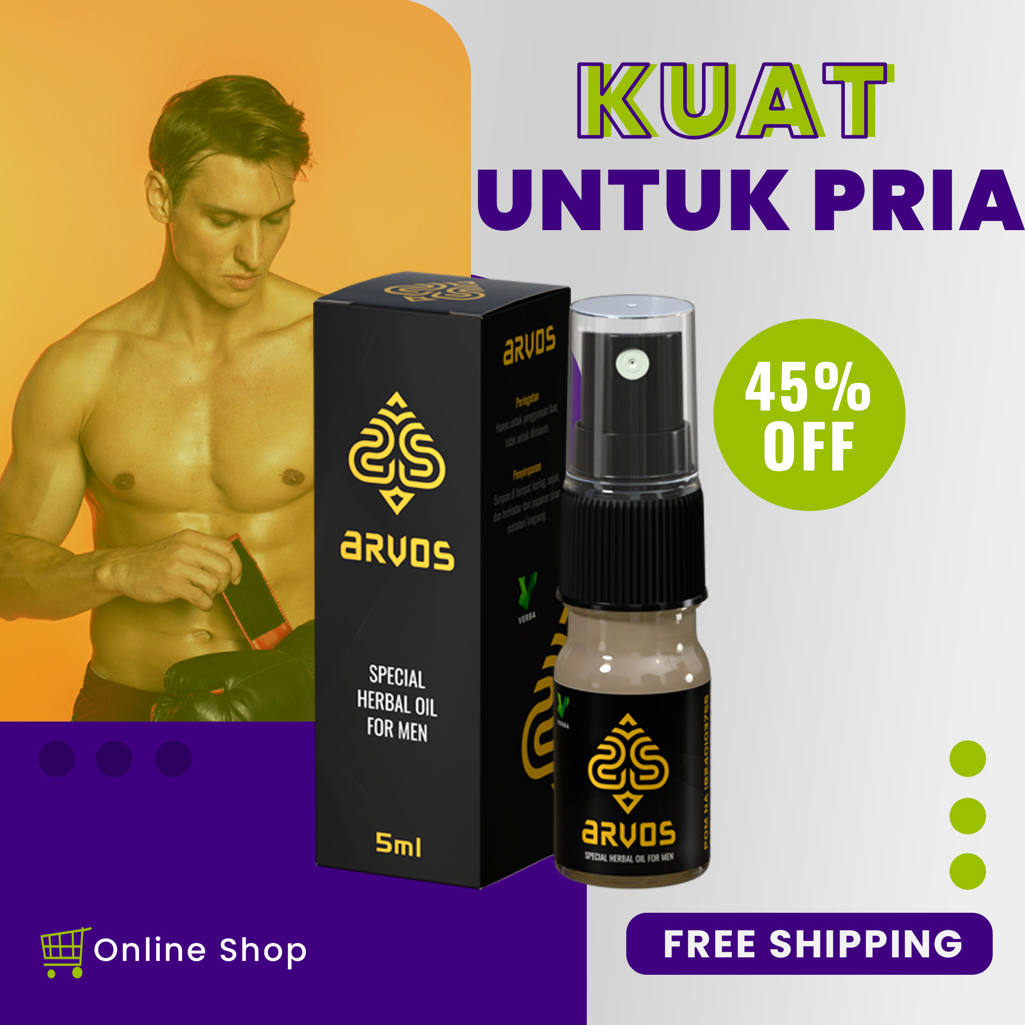 Jual ARVOS Obat Kuat Semprot Pria Tahan Lama Oles X-Sensiall Spray Asli ...