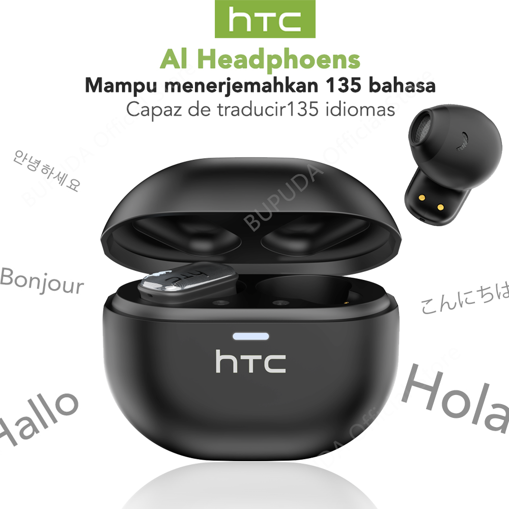 Jual HTC NE16 Wireless Terjemahan Headset AI TWS Terjemahan 134 Bahasa Real-time Bluetooth 6.0 ...