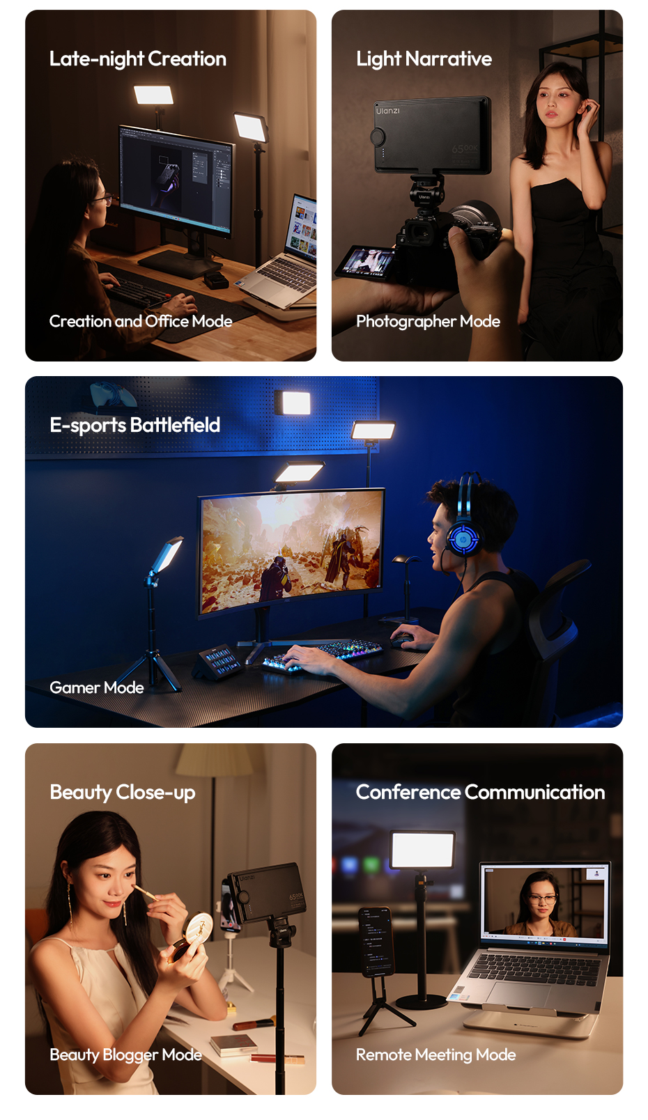 Jual Ulanzi K6500 Magnetic Bluetooth LED Panel Camera Studio Video ...