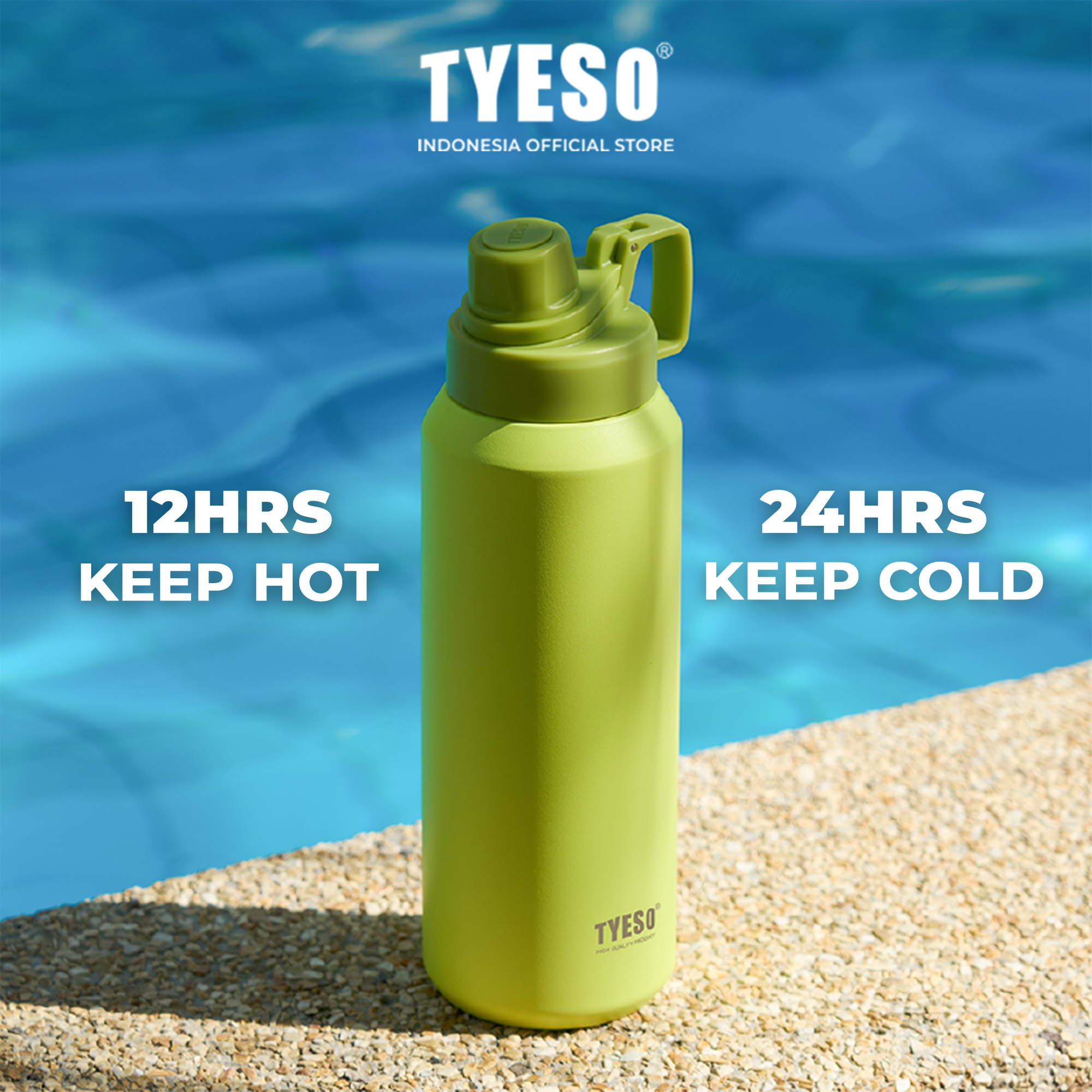 Jual [ NEW PRODUCT ] Tyeso Tumbler Sport Portable 1500 ML TS-01012 Doff Vacuum Insulated With ...