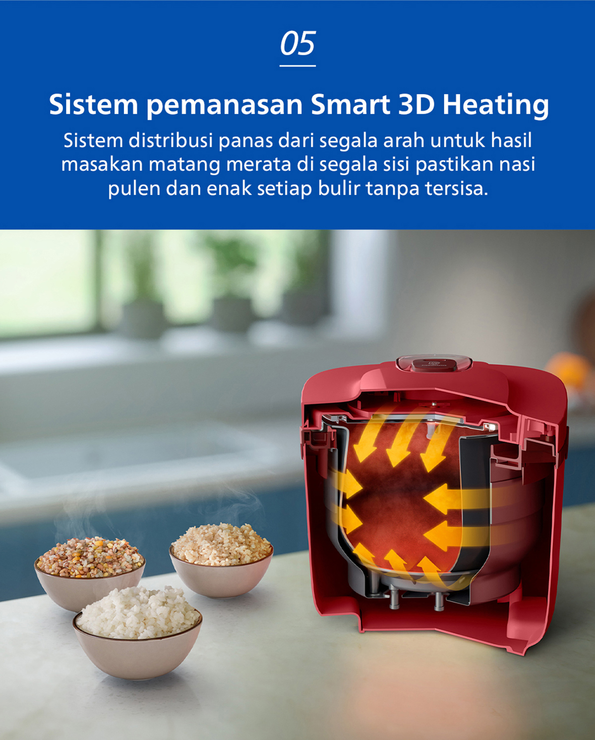 Jual Philips Digital Rice Cooker Magicom 1.8 L - 3000 Digital Series ...