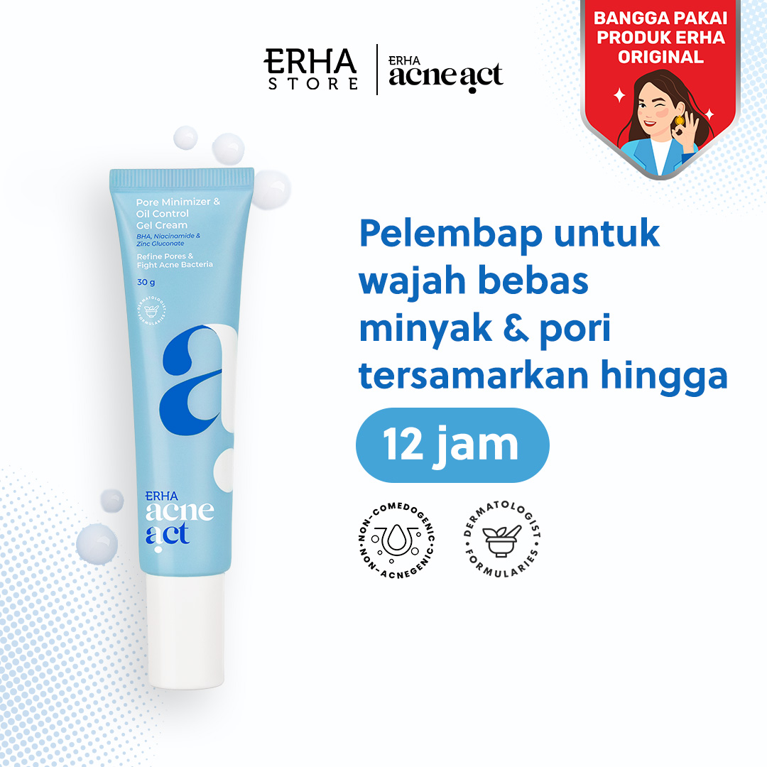 Jual ERHA Acneact Pore Minimizer & Oil Control Gel Cream 30g - Pelembap ...