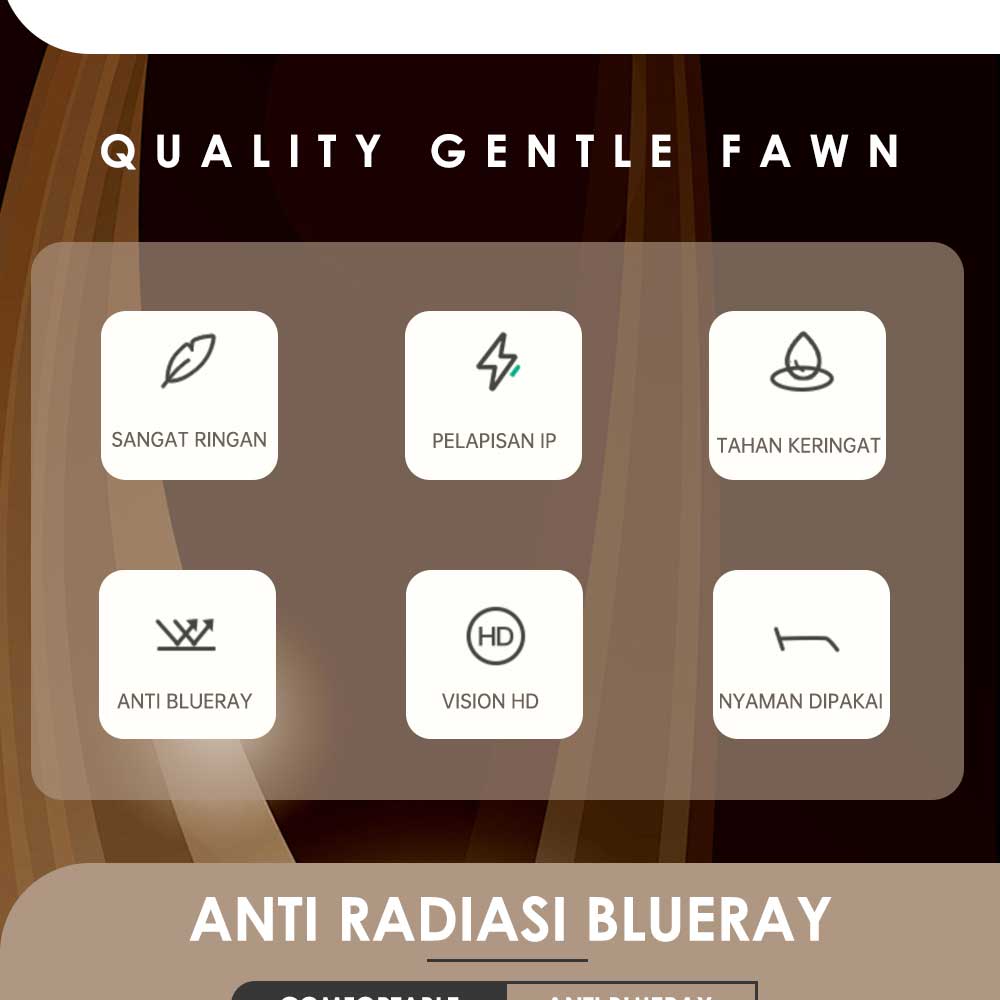 Jual Gentle Fawn Kacamata Antiradiasi Bluray Bentuk Cat Eye Bahan TR90 ...
