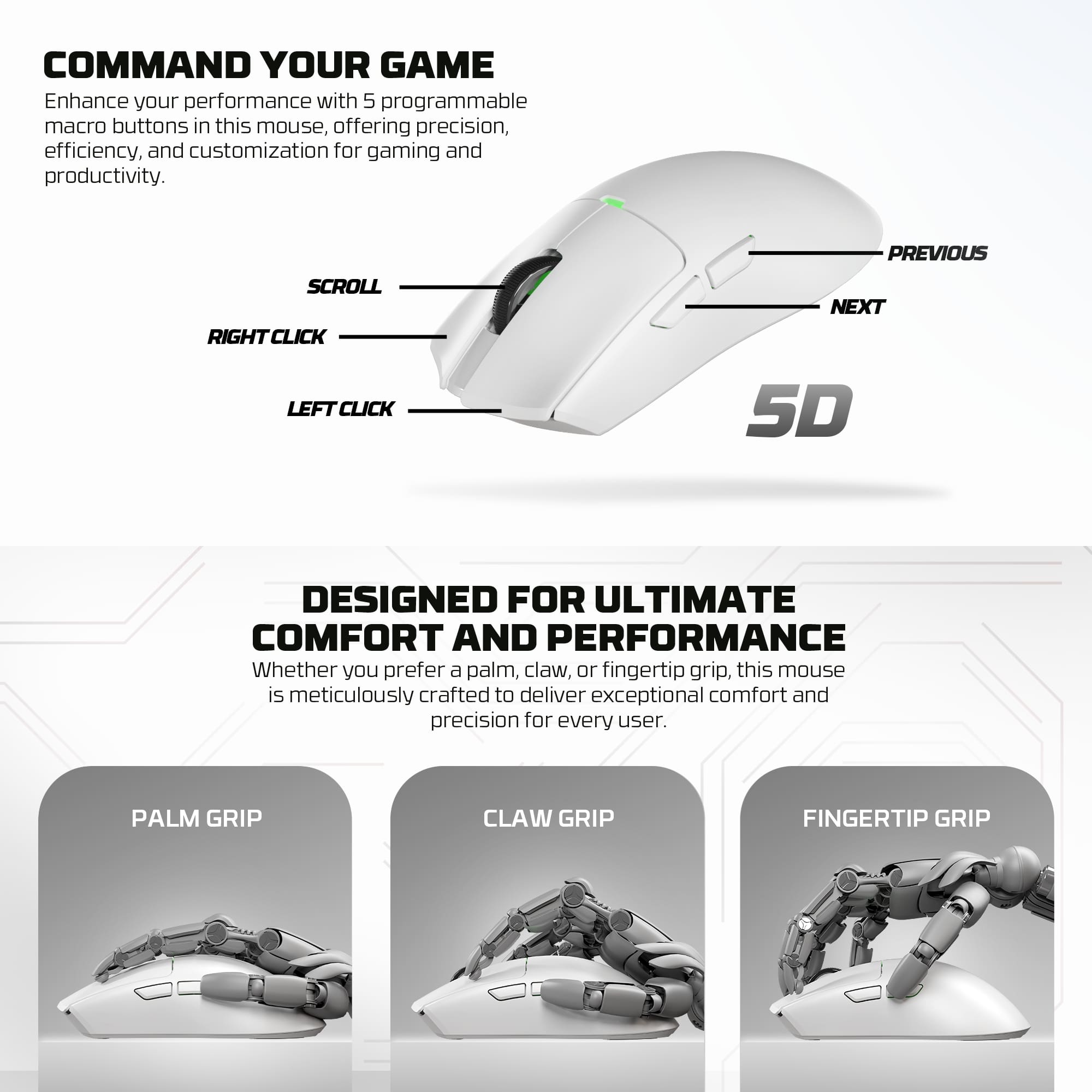 Jual Fantech TANTO E WG13E Mouse Gaming Wireless Rechargeable PIXART ...