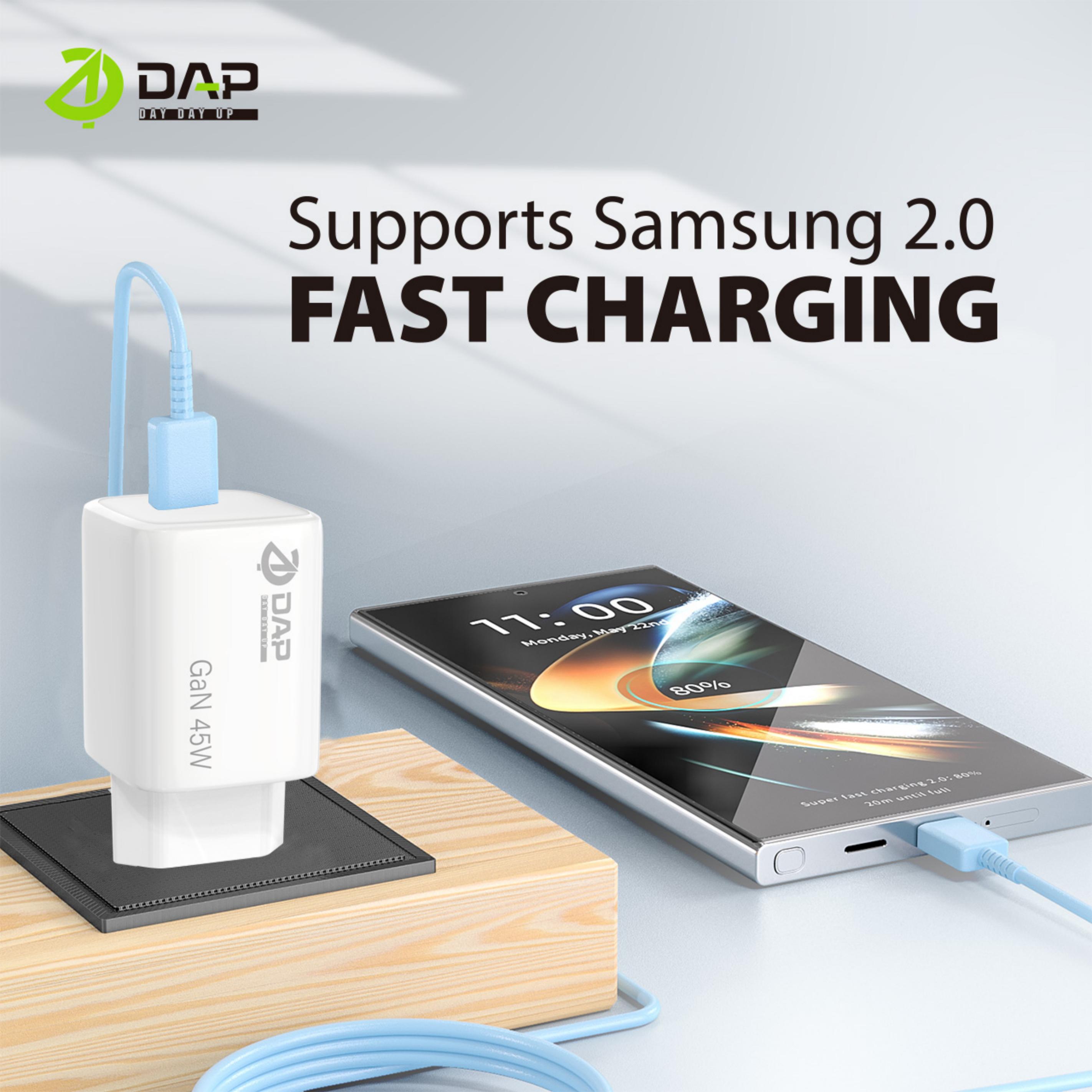 Jual DAP D-AP16 GAN Charger 45W Type-C Port for Samsung iPhone 15 16 ...