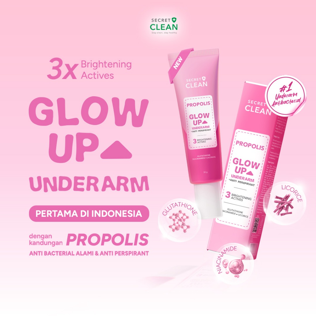 Jual Secret Clean Propolis Glow Up Underarm 30g/Deodorant | Shopee ...