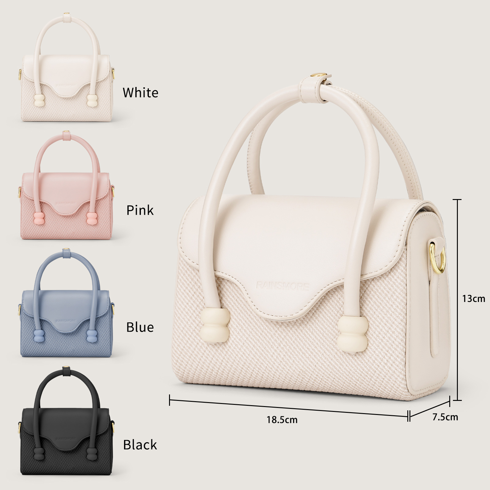 Jual RAINSMORE Tas Tangan Wanita 2025 – Model Kotak Kecil Mewah, Gaya ...