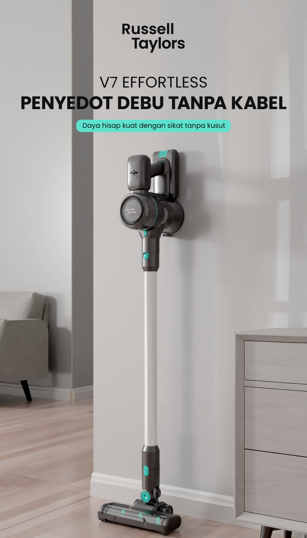 Jual [GRATIS TIMBANGAN] Russell Taylors V7 Vacuum Cleaner Daya Hisap ...